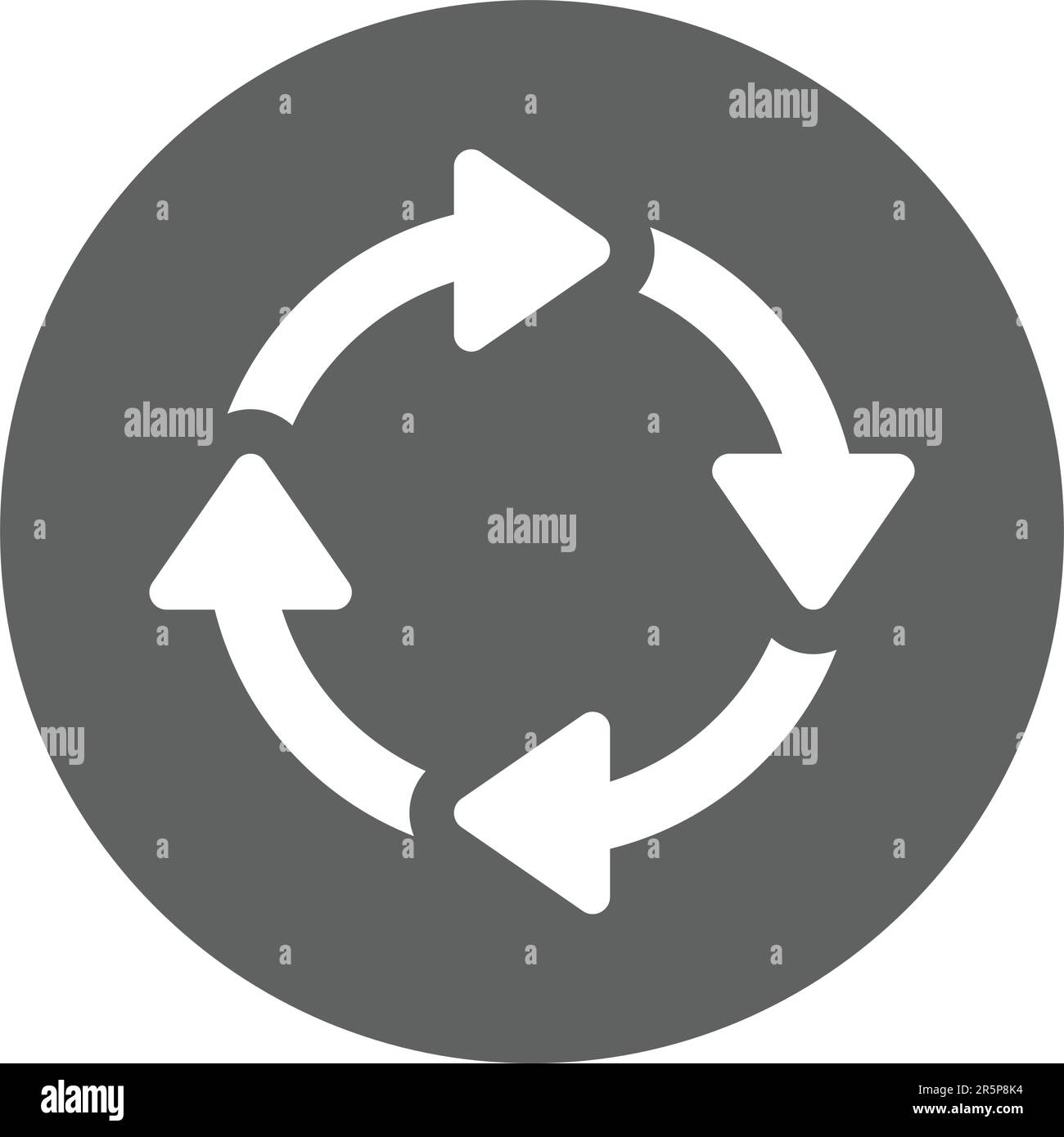 Circle Four Arrows Icon. use for designing and developing websites ...