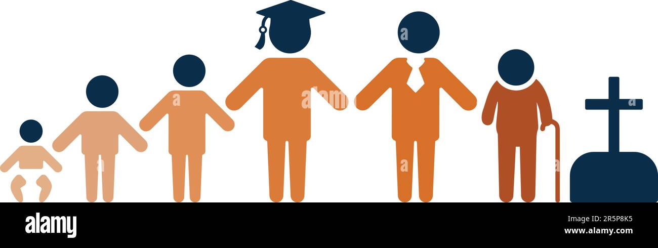 Age, death, generation icon. Simple vector illustration for web, print ...