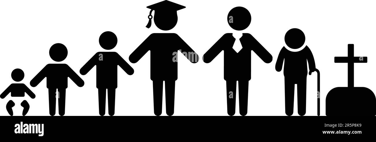 Age, death, generation icon. Simple vector illustration for web, print ...