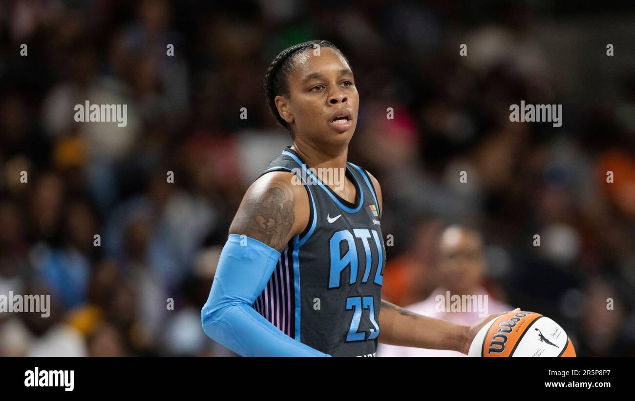 Atlanta Dream guard Asia Durr (23) during a WNBA basketball game ...