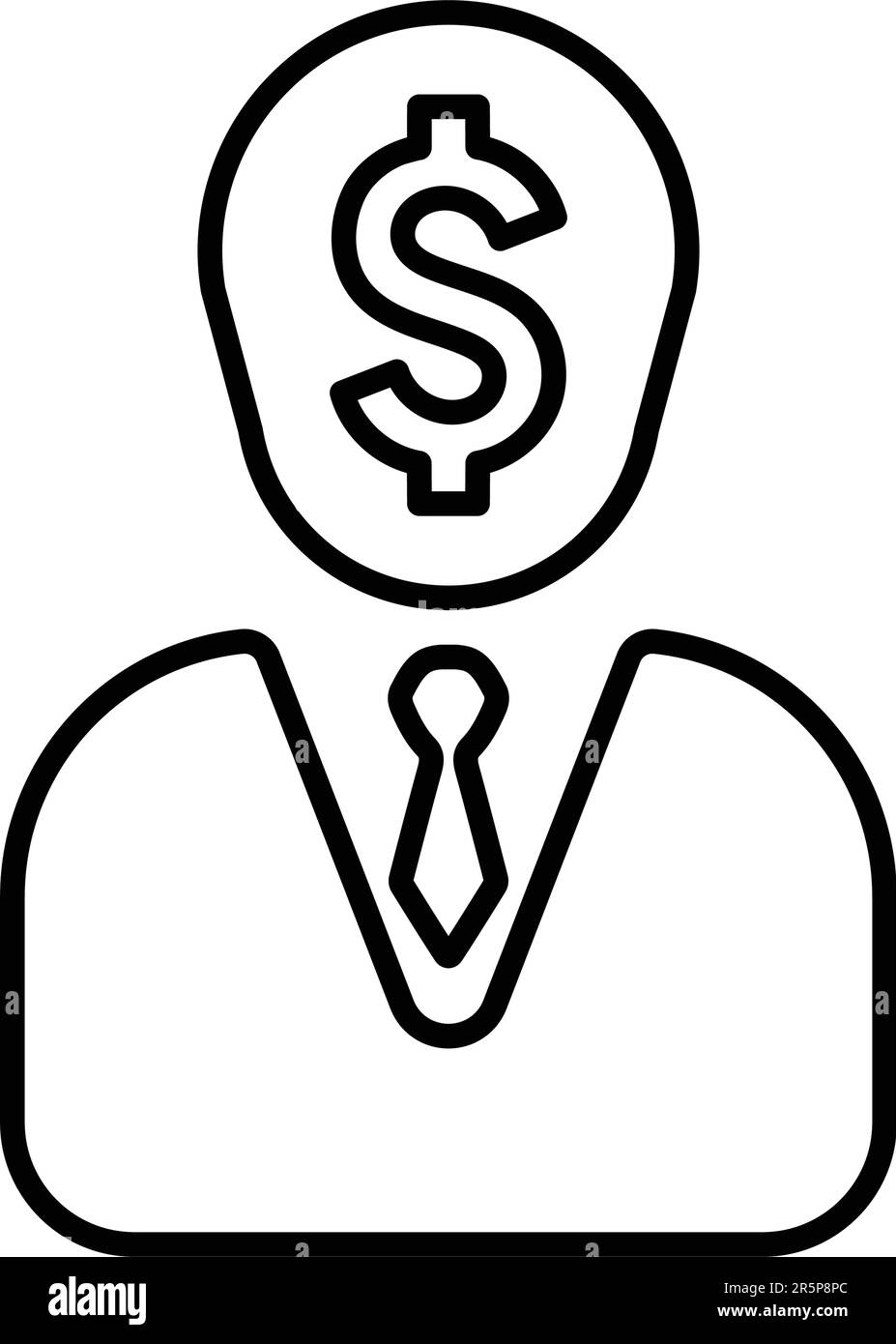 Money agent, salesman icon. Simple vector illustration for web, print ...
