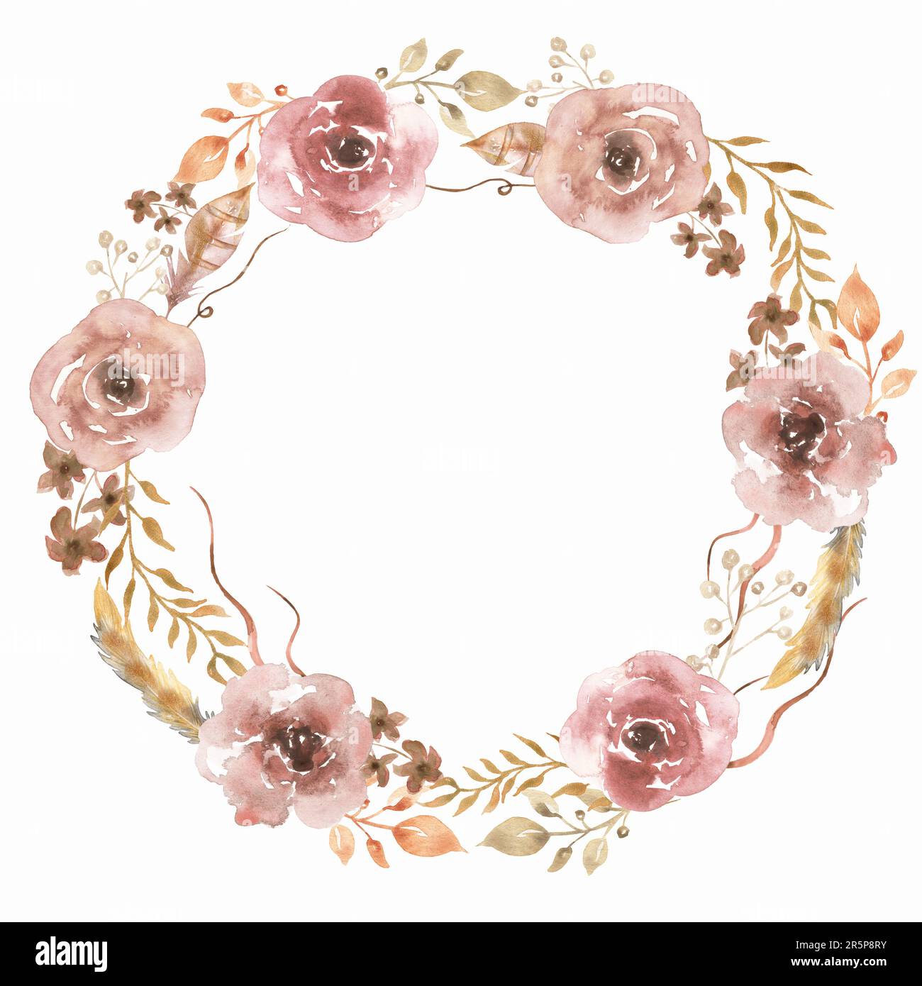 Boho flower clipart hi-res stock photography and images - Alamy