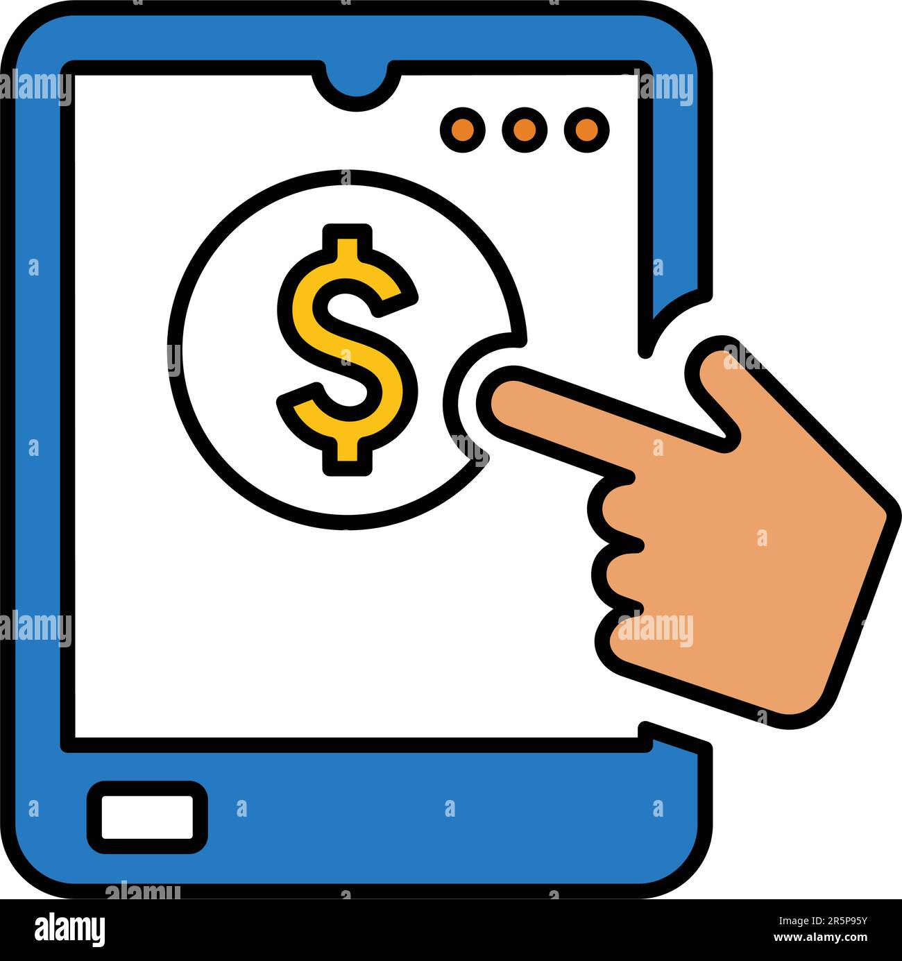 Tablet payment Stock Vector Images - Alamy