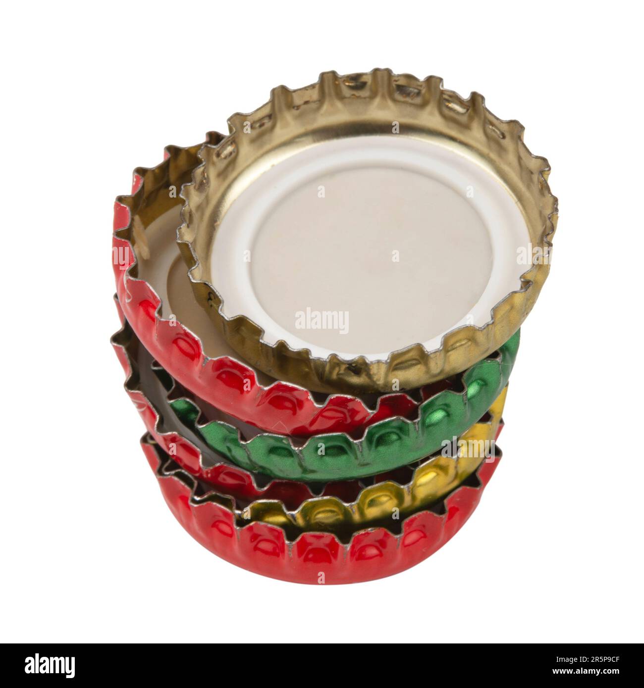 Gold metal bottle caps Cut Out Stock Images & Pictures - Alamy