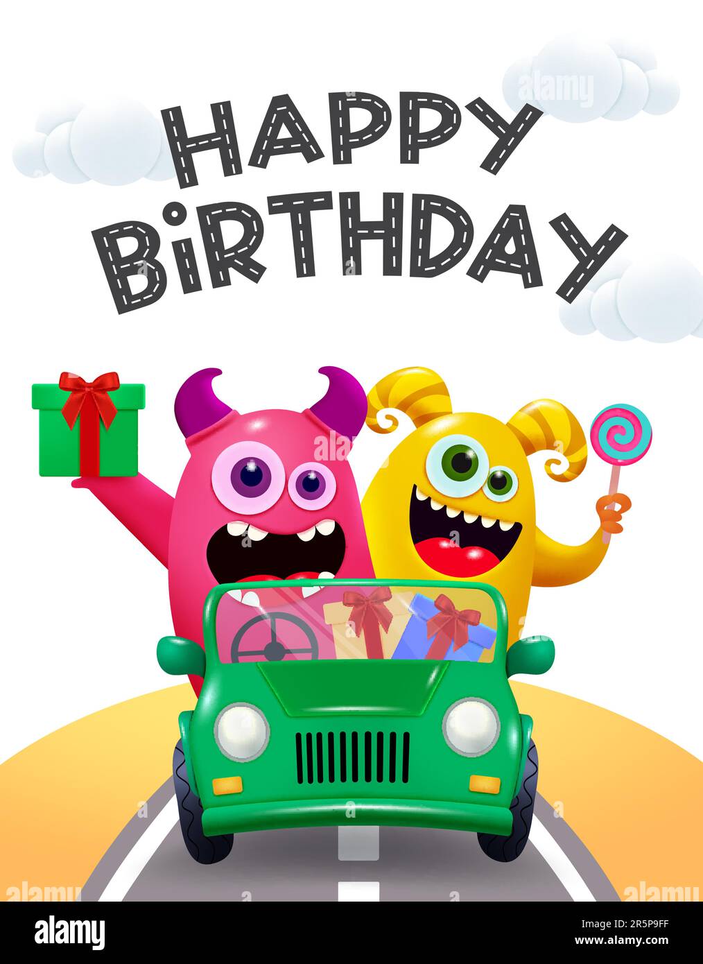 Cute Birthday Monster Clipart