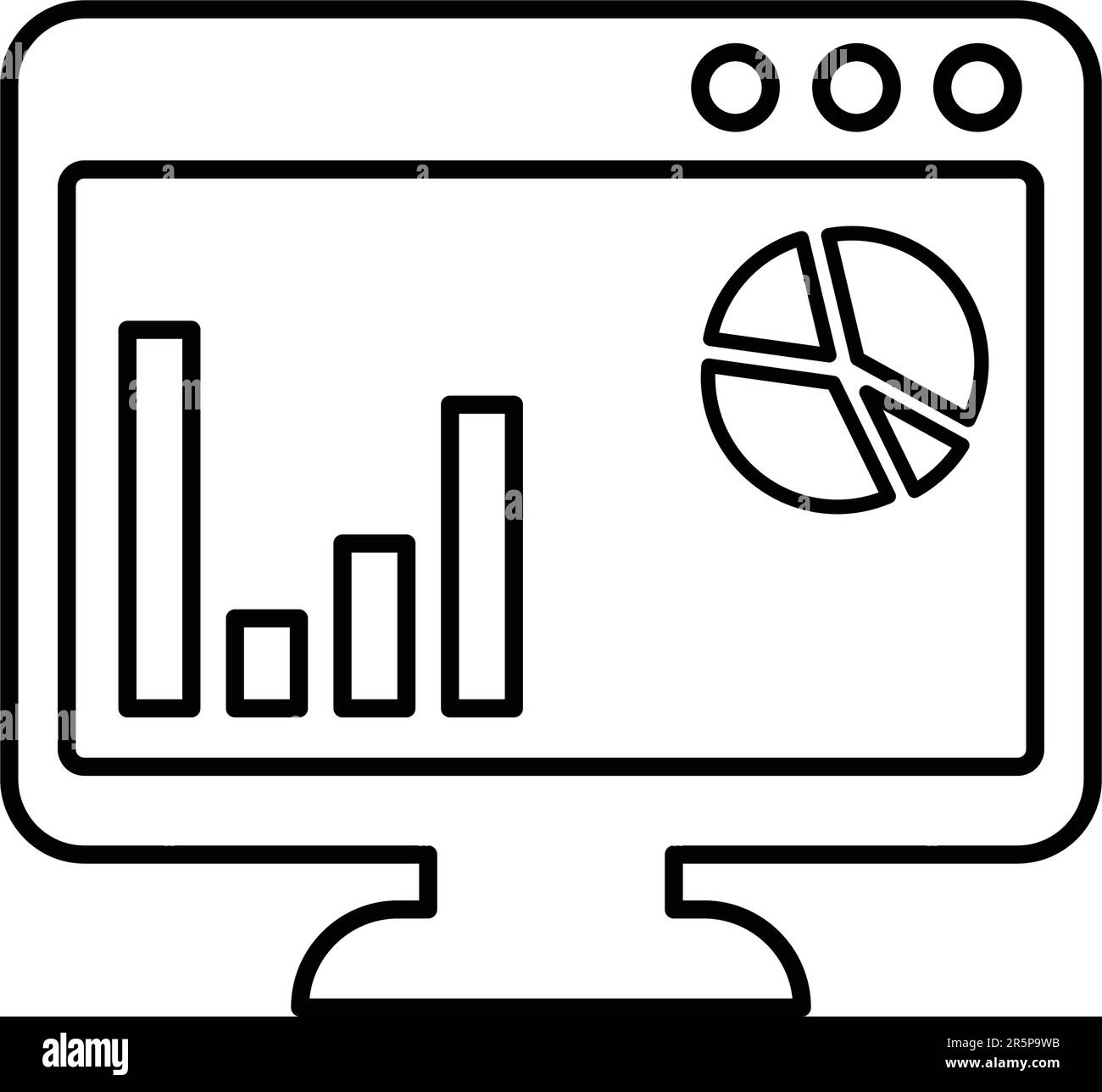 Analytics on screen glyph black icon. Commercial use, printed files and ...