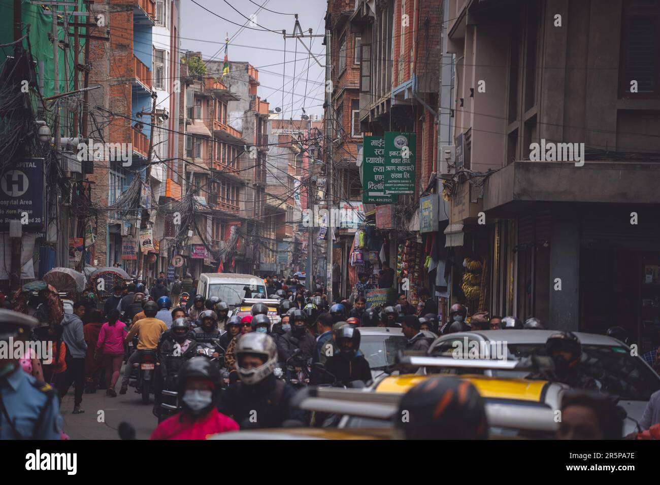 Bustling streets of Nepal Stock Photo - Alamy
