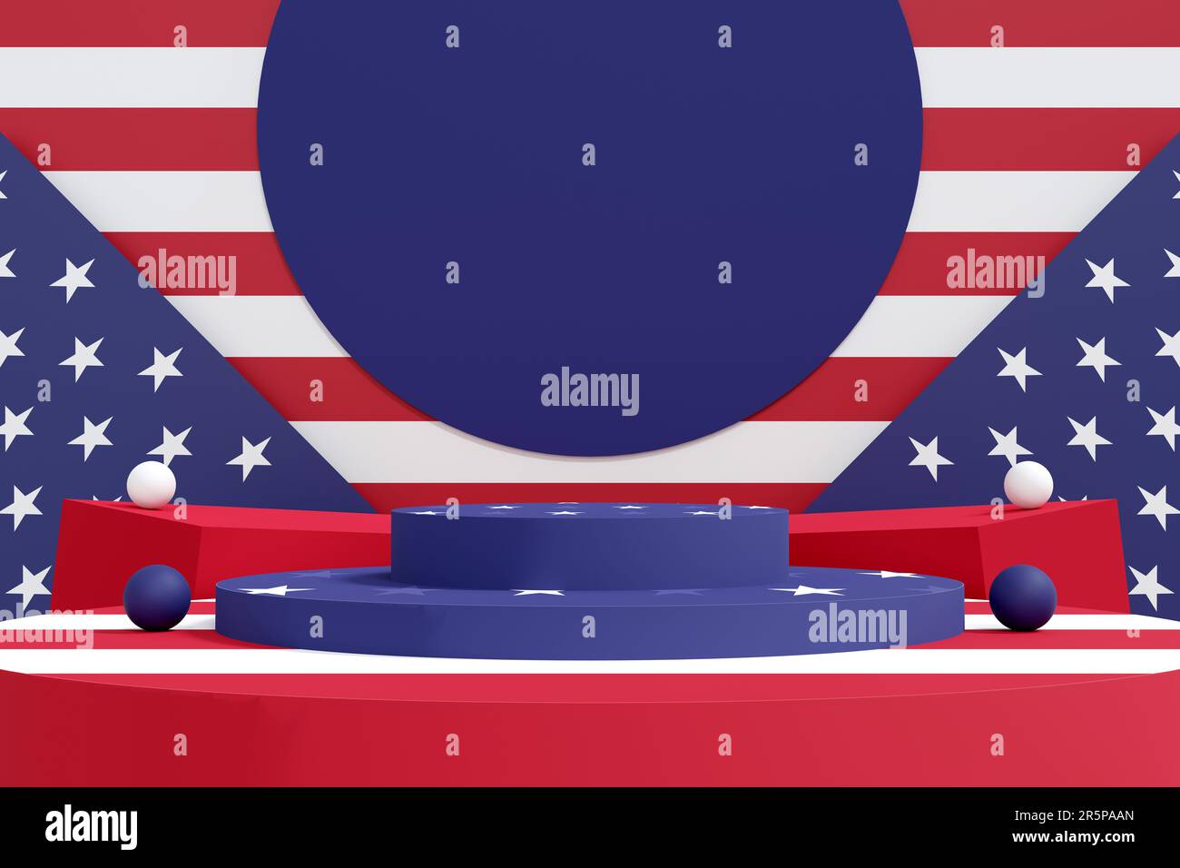 modern mockup podium display, united states of america display banner ...