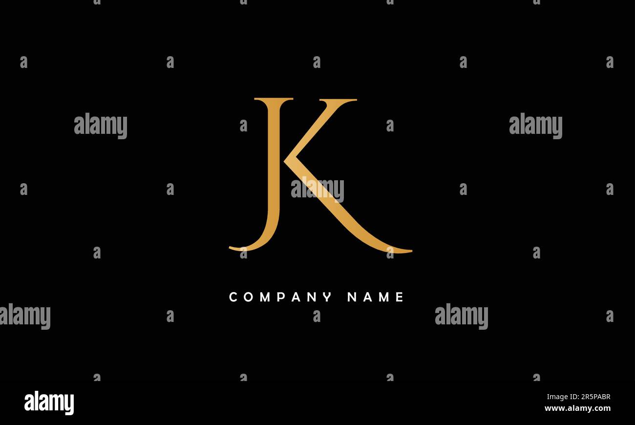 KJ, JK Abstract Letters Logo Monogram Stock Vector Image & Art - Alamy