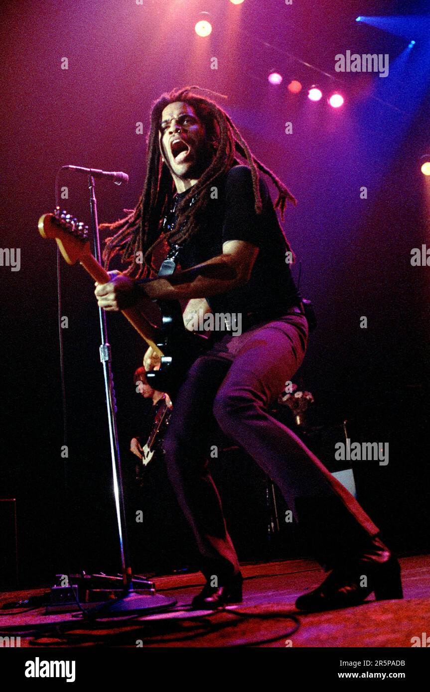 Milan Italy 1996-03-16: Lenny Kravitz during the concert at the ...