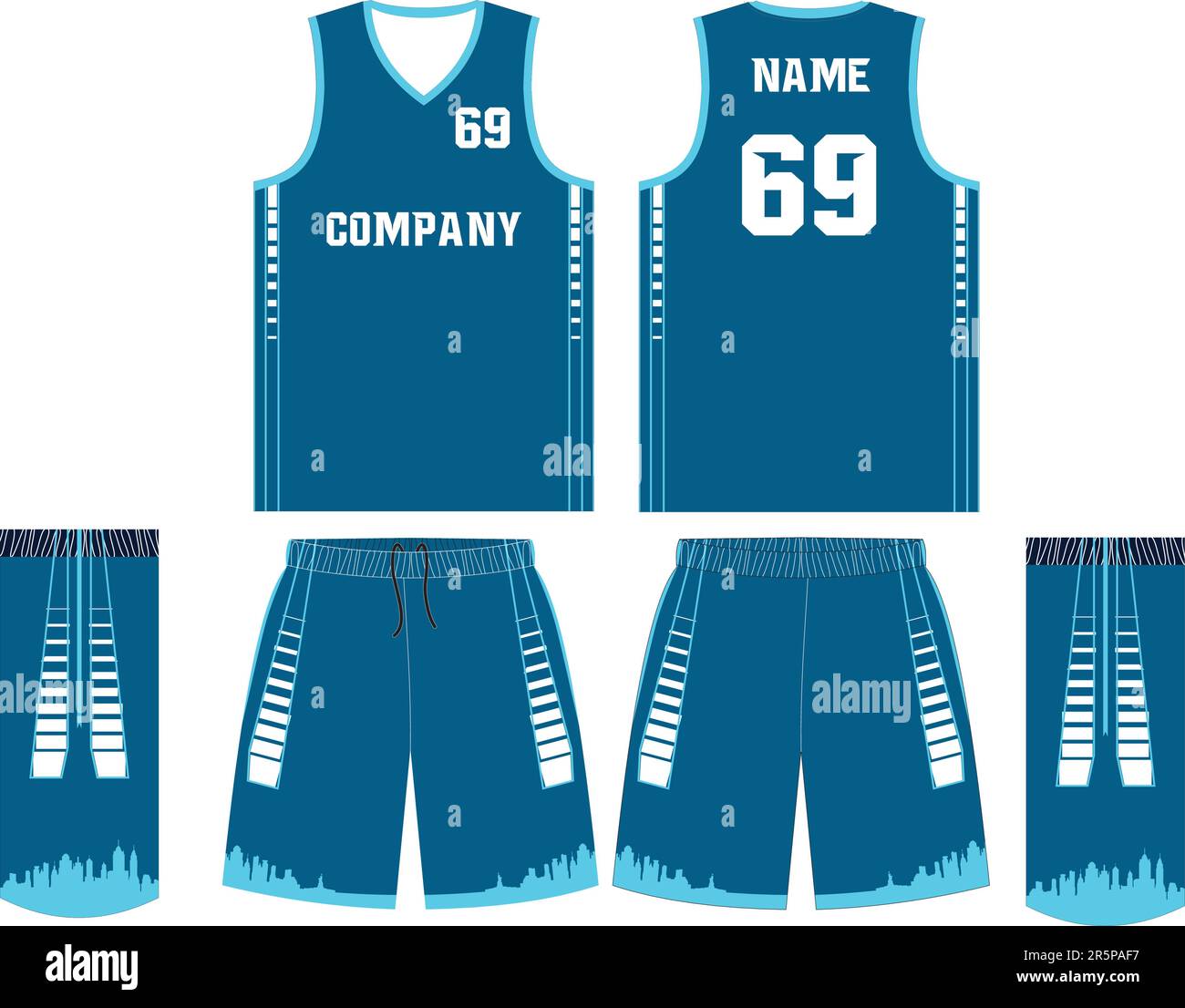 Basketball Uniform for clubs Mock up templates Stock Vector Image & Art ...