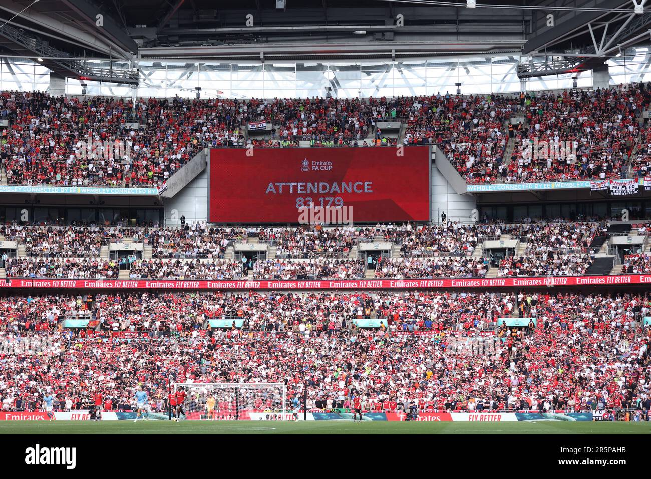 London, UK. 03rd June, 2023. The electronic scoreboard shows the ...