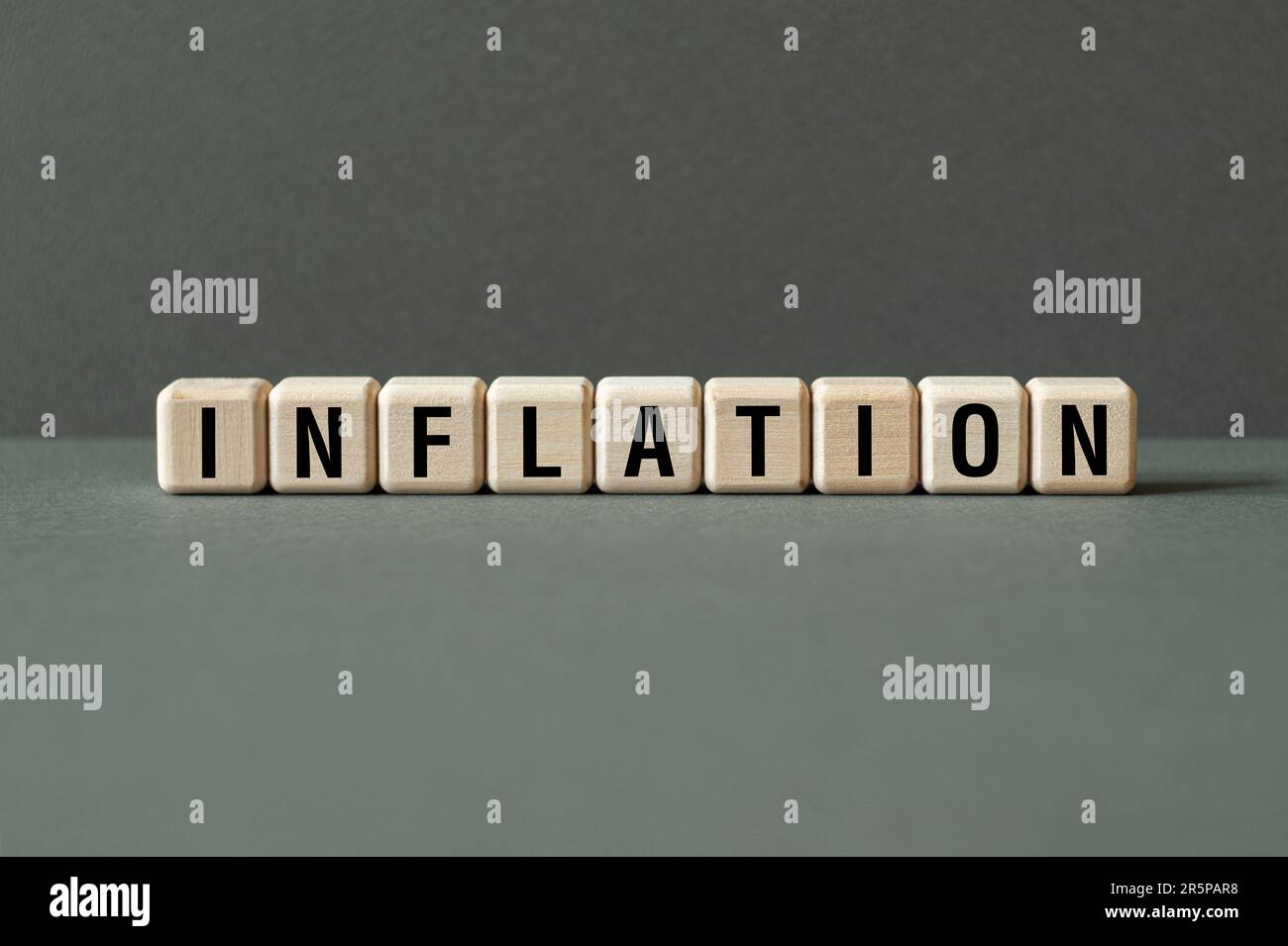 Inflation - word concept on building blocks, text Stock Photo - Alamy