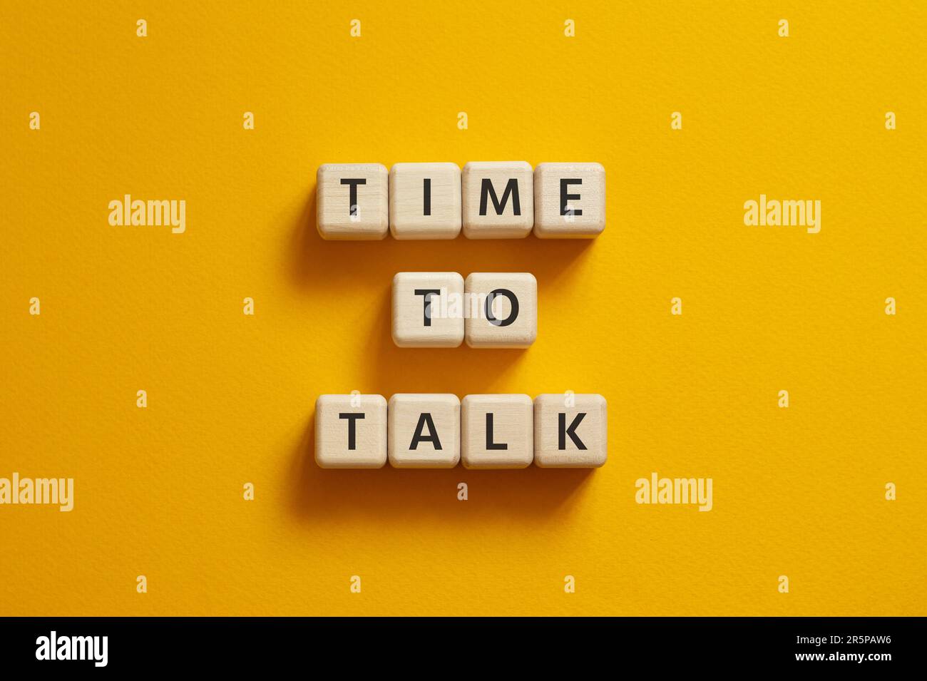 Time to talk - word concept on building blocks, text Stock Photo - Alamy
