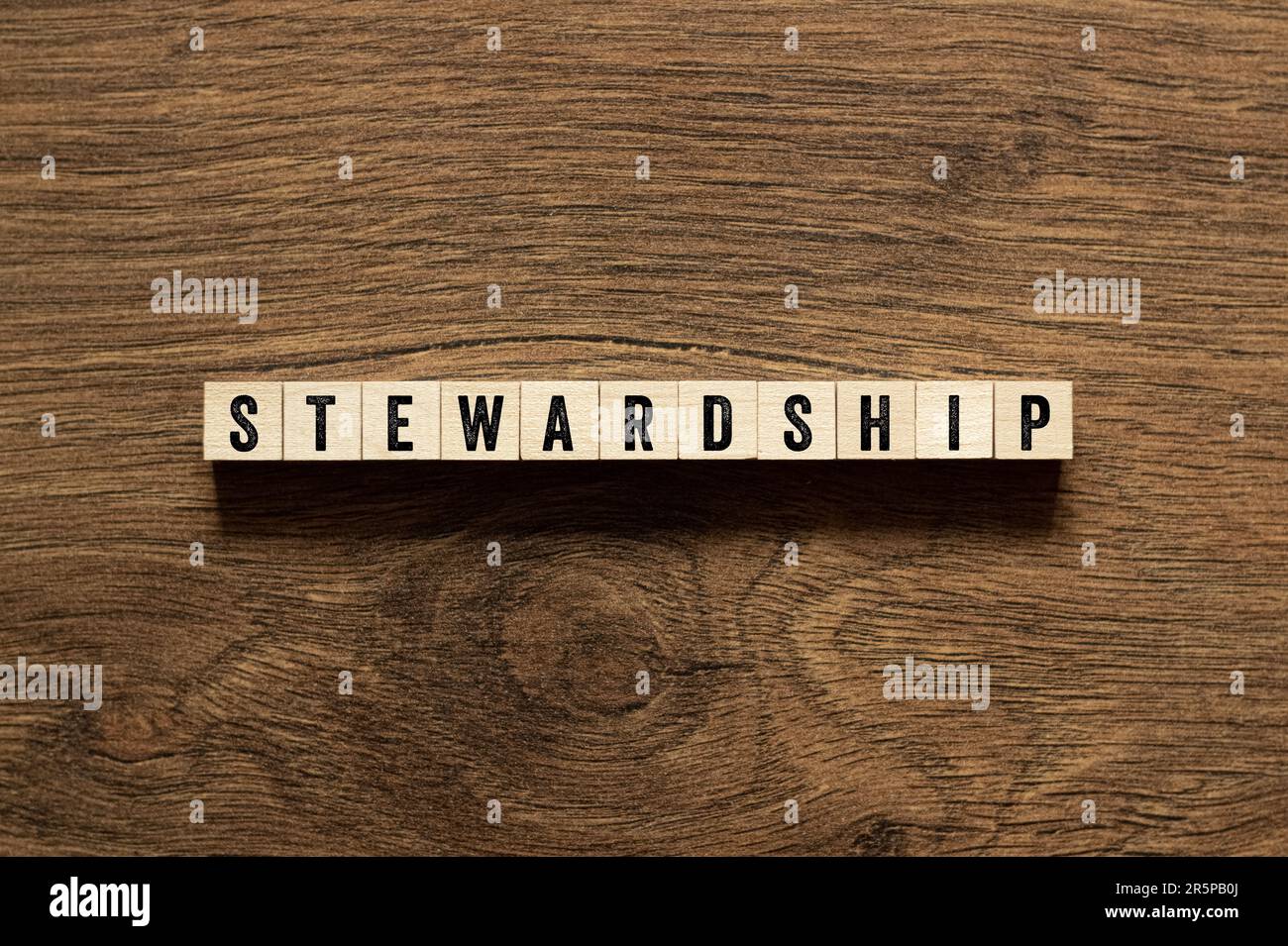 Stewardship - word concept on building blocks, text Stock Photo - Alamy