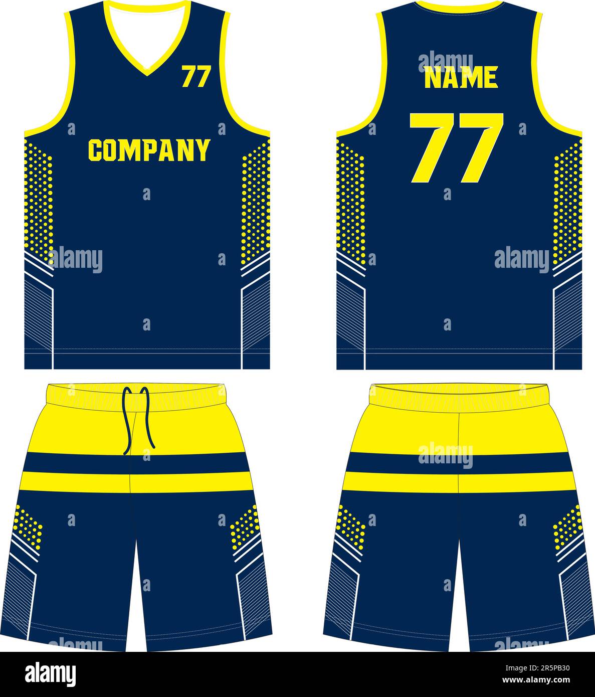 Basketball Uniform for clubs Mock up templates Stock Vector Image & Art ...