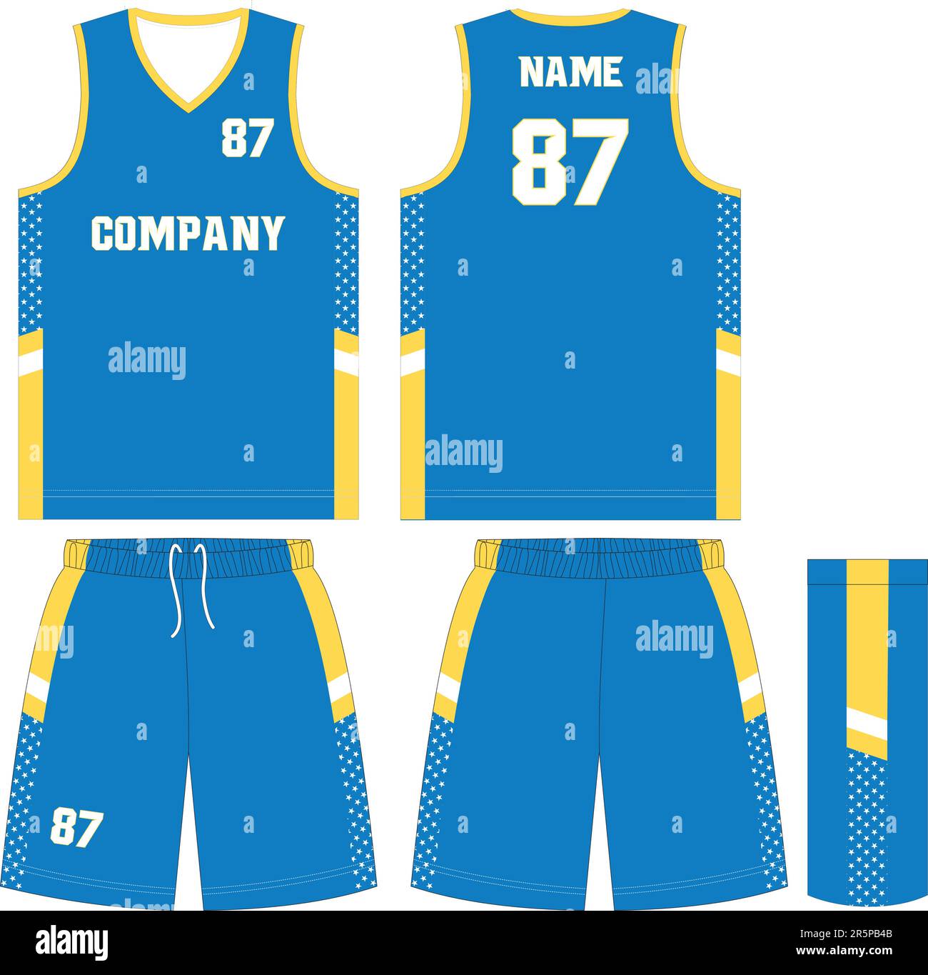 Basketball Uniform for clubs Mock up templates Stock Vector Image & Art ...