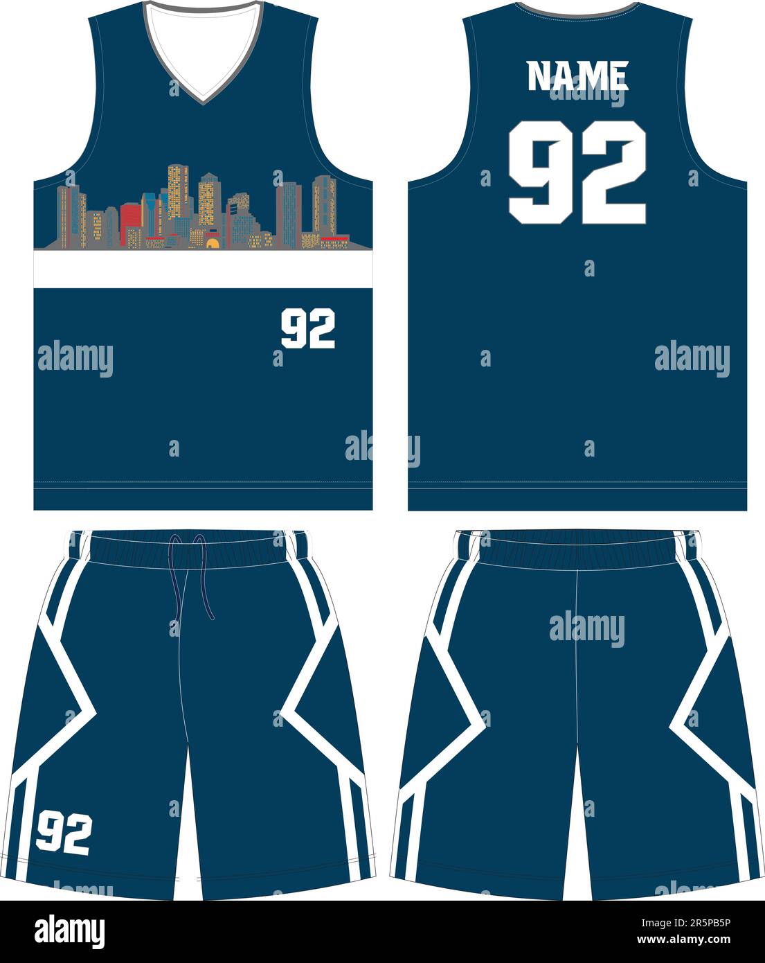 Basketball Uniform for clubs Mock up templates Stock Vector Image & Art ...