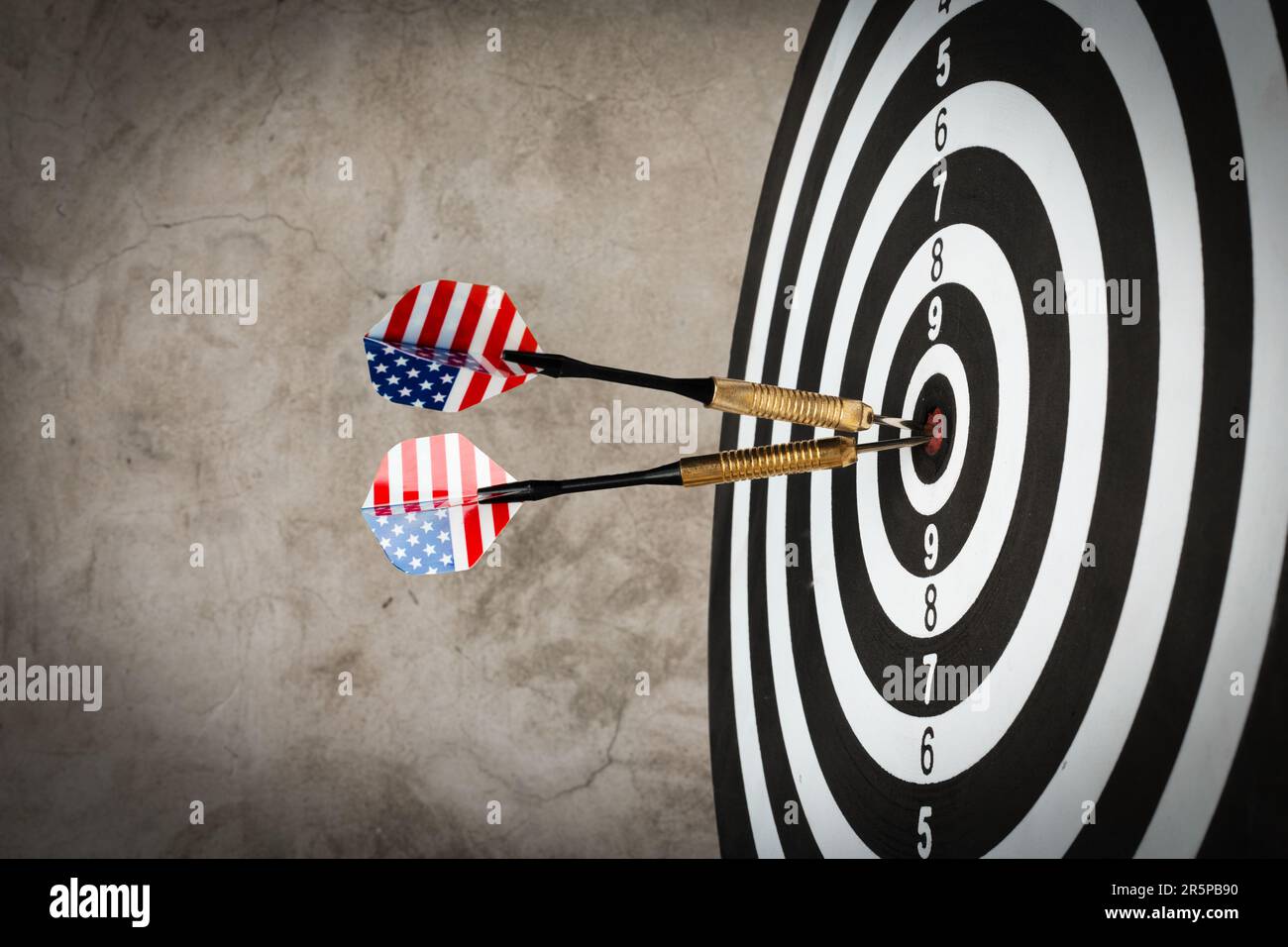 Success hitting target, aim goal achievement concept Stock Photo - Alamy