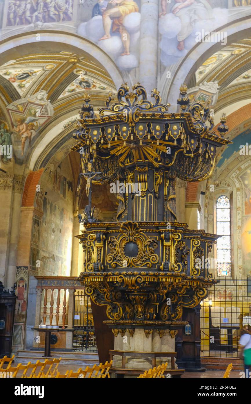 May 2023 Parma, Italy: interior of the Cathedral of Santa Maria Assunta ...