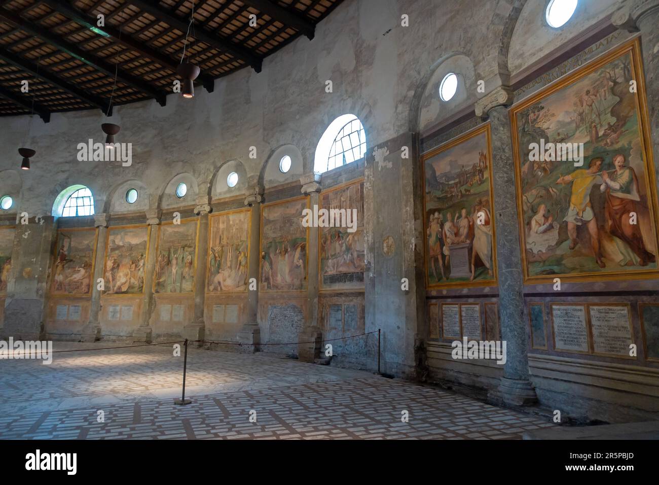 Basilica of St. Stephen in the Round on the Caelian Hill, named Santo ...
