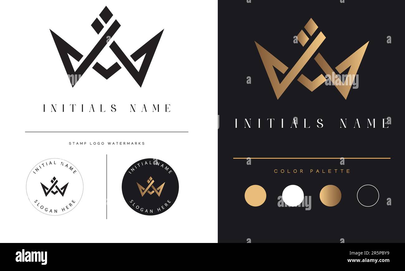 Luxury Crown Logo Design King Royal Crown Queen Stock Vector Image ...