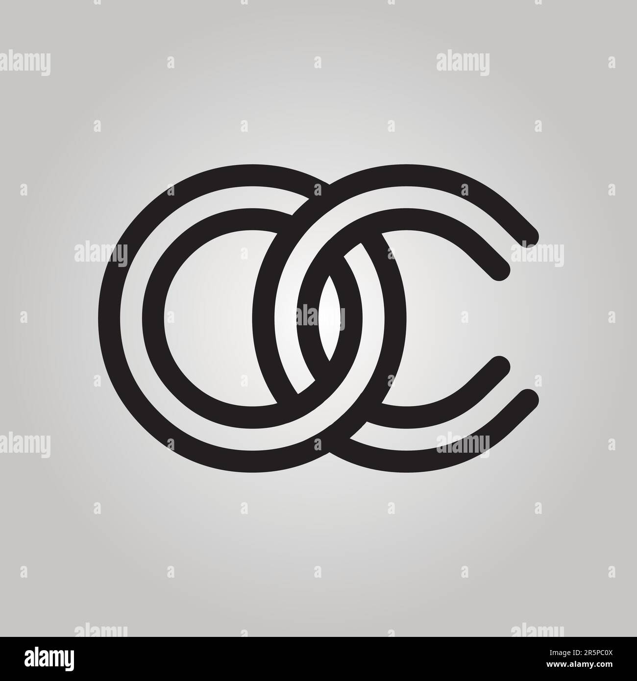 Luxury CO or OC Initial Monogram Text Letter Logo Design Stock Vector ...