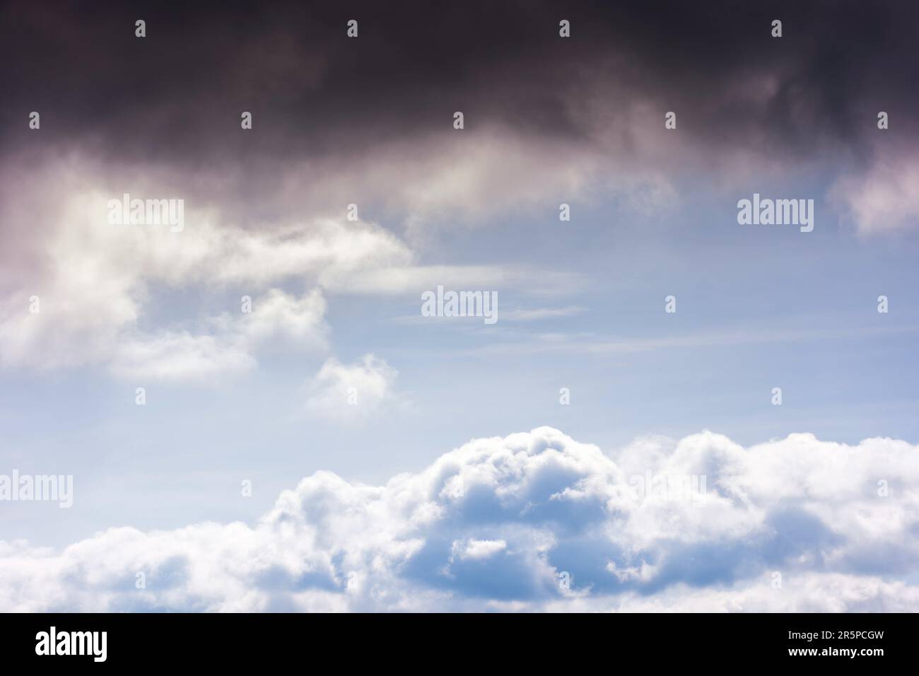 sunny weather forecast background. blue sky with white clouds above ...