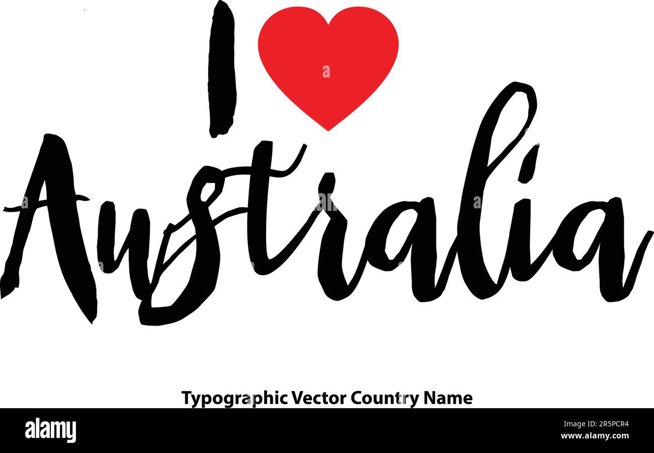 Country Name In Elegant Typography Text Lettering Vector Art Design ...