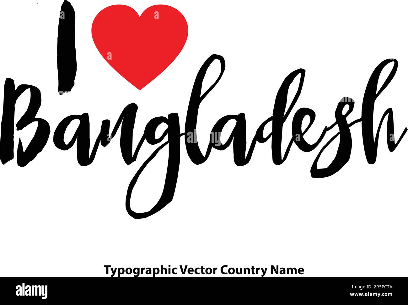 Country Name In Elegant Typography Text Lettering Vector Art Design ...