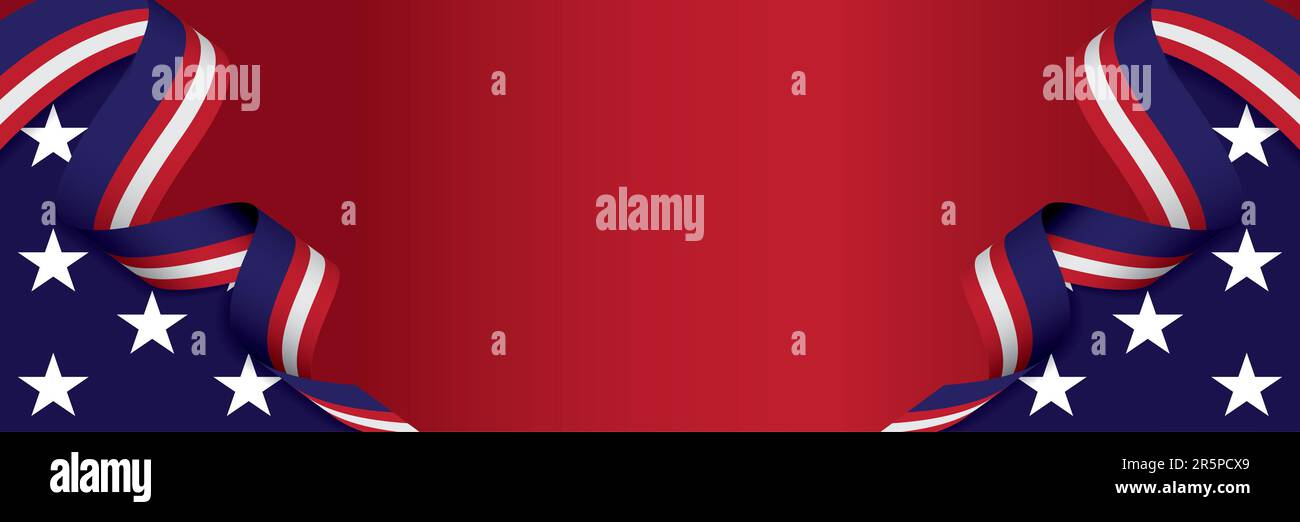 fourth of july happy independence day banner. template for greeting ...