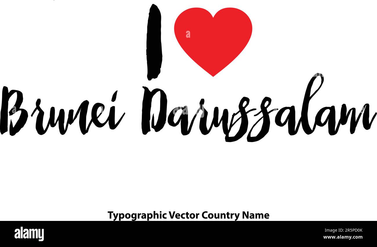 Country Name In Elegant Typography Text Lettering Vector Art Design ...