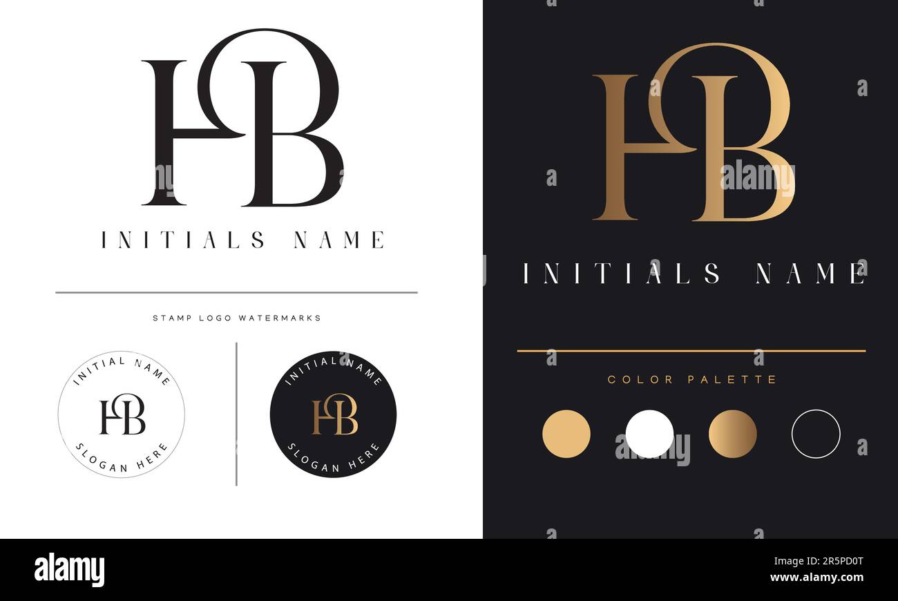 Letter hb logo hi-res stock photography and images - Alamy