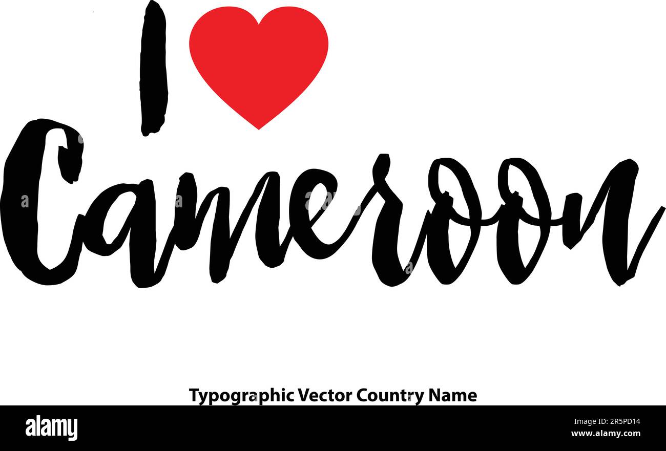 Country Name In Elegant Typography Text Lettering Vector Art Design ...