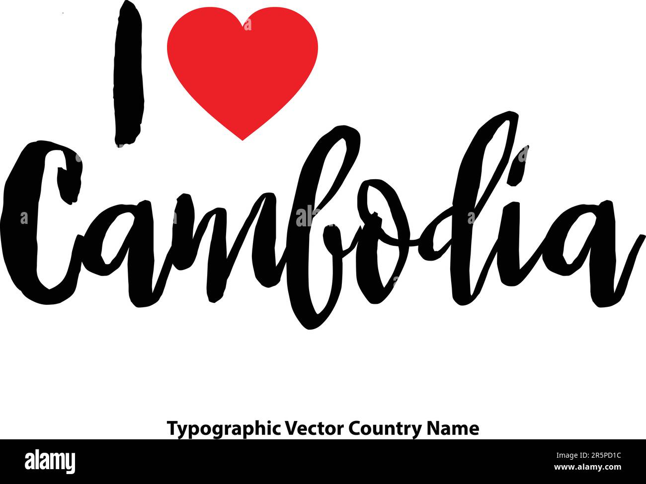 Country Name In Elegant Typography Text Lettering Vector Art Design ...