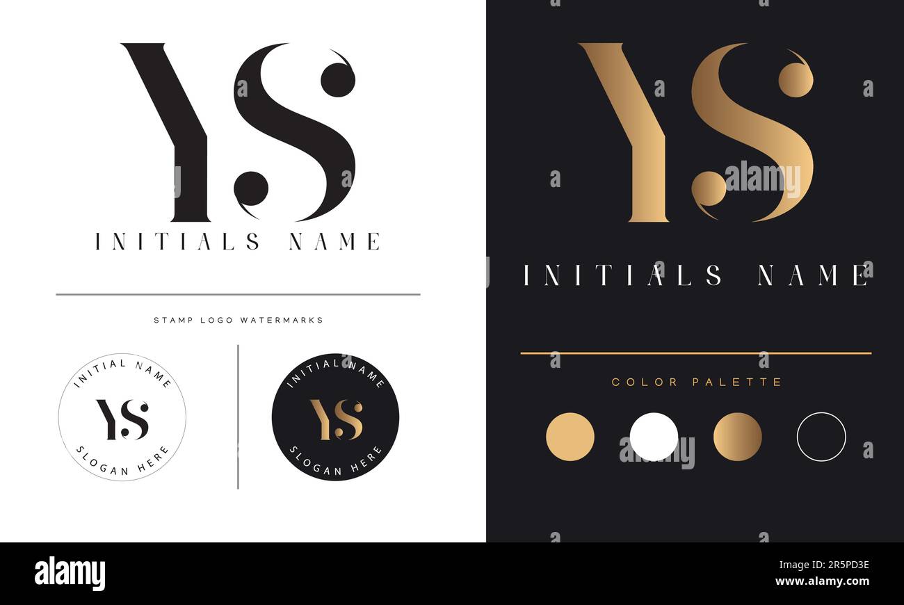 Luxury YS or SY Initial Monogram Text Letter Logo Design Stock Vector Image & Art - Alamy