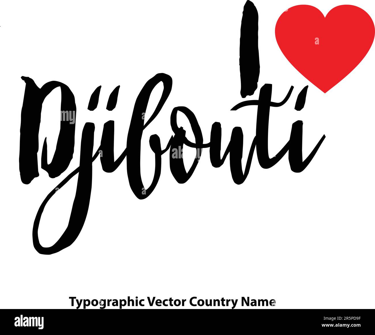 Country Name In Elegant Typography Text Lettering Vector Art Design ...