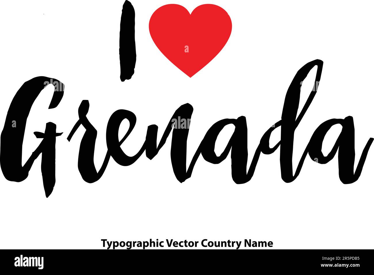 Country Name In Elegant Typography Text Lettering Vector Art Design ...