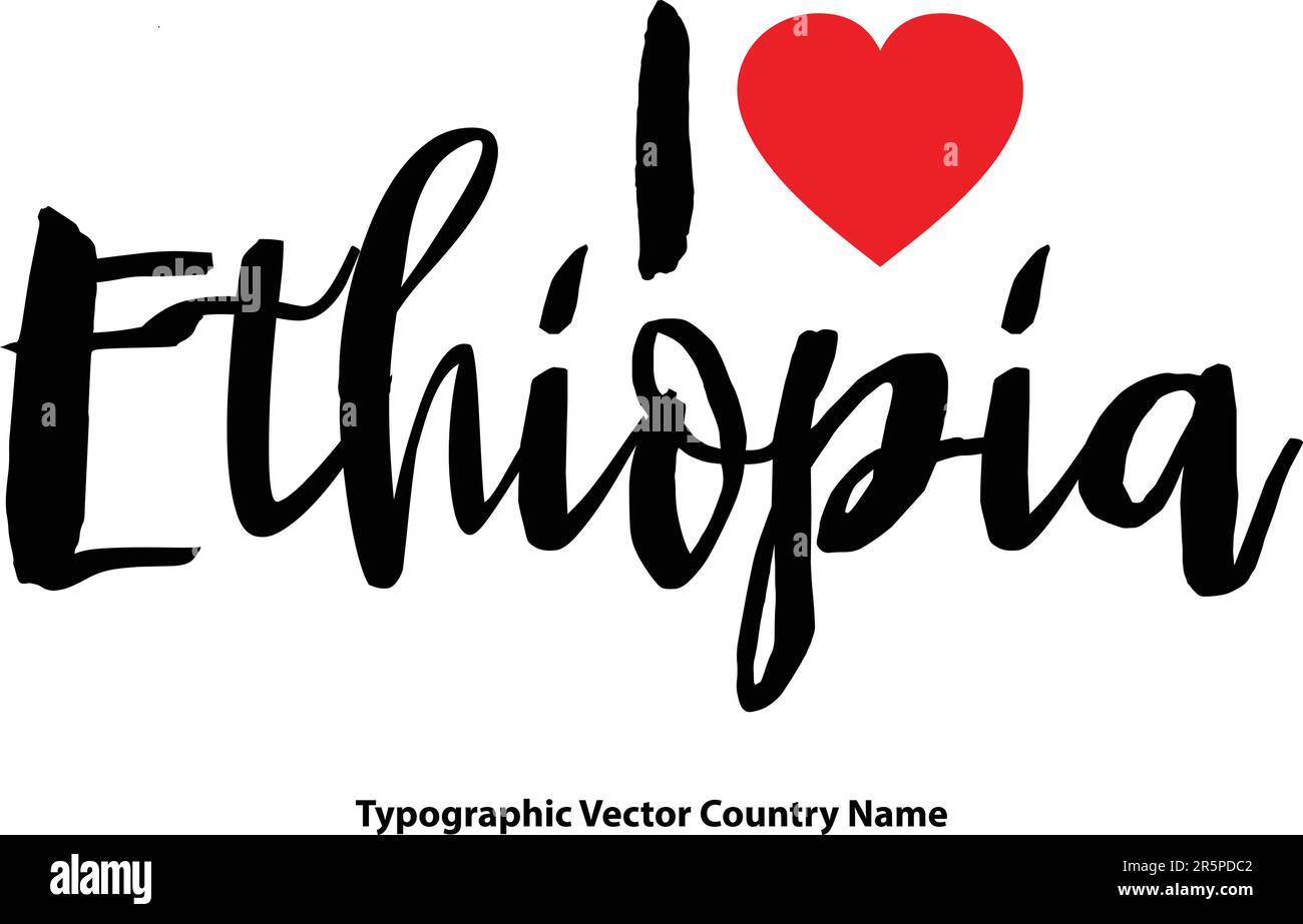 Country Name In Elegant Typography Text Lettering Vector Art Design ...