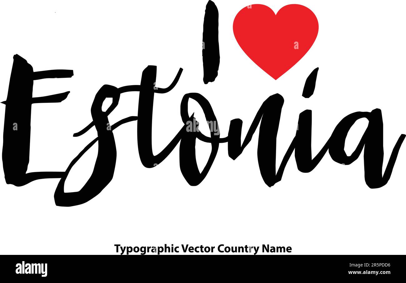 Country Name In Elegant Typography Text Lettering Vector Art Design ...