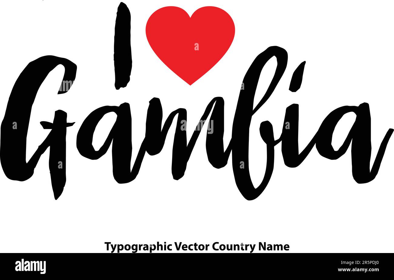 Country Name In Elegant Typography Text Lettering Vector Art Design ...