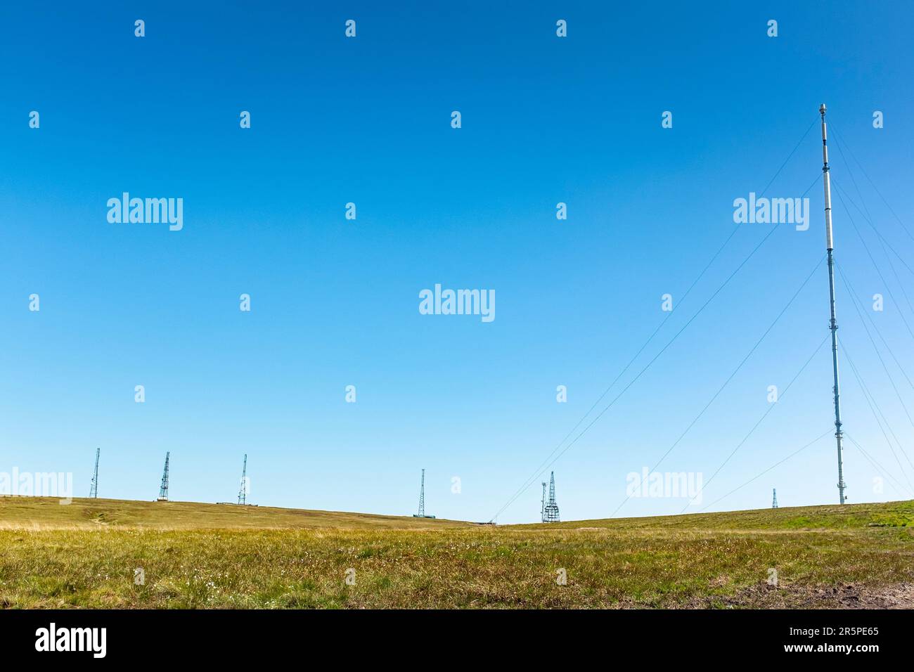 Winter Hill Transmitter, Lancashire, UK Stock Photo - Alamy