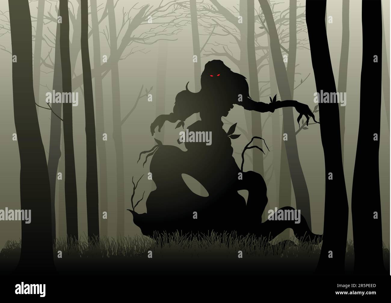 Trees mysterious Stock Vector Images - Alamy