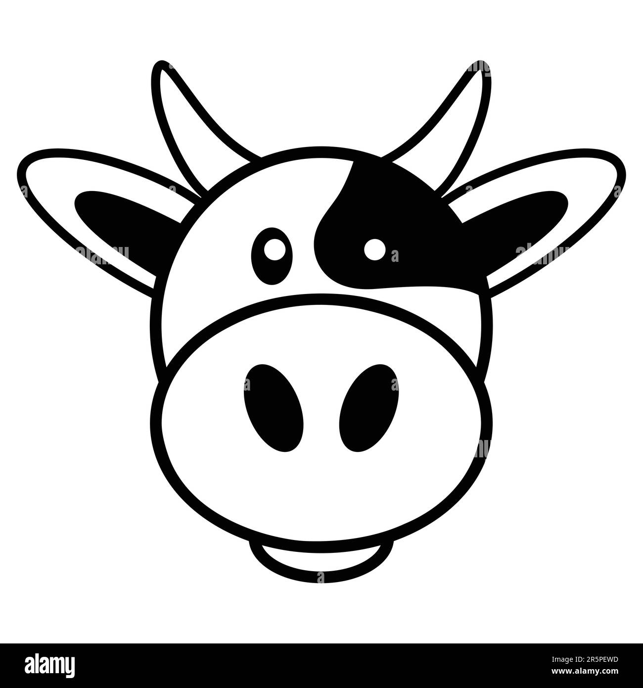 Simple cartoon of a cute cow Stock Vector Image & Art - Alamy