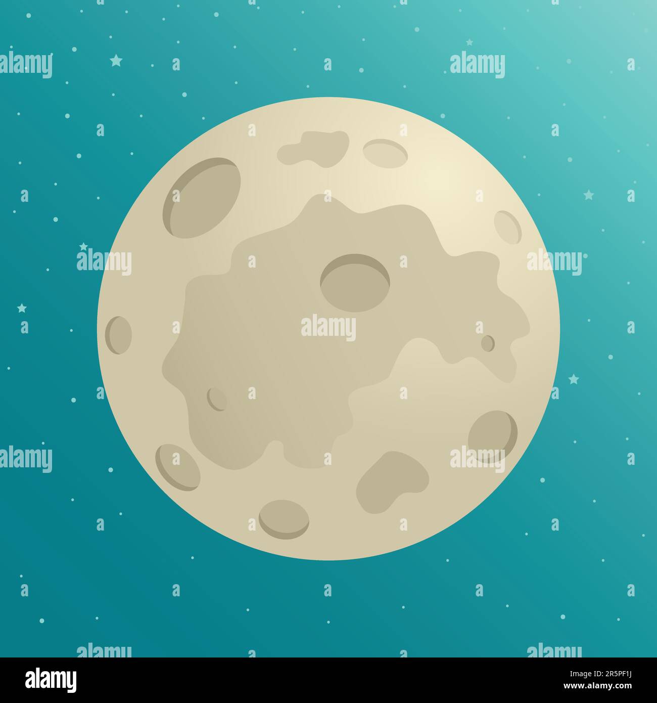 Cartoon illustration of the moon Stock Vector Image & Art - Alamy