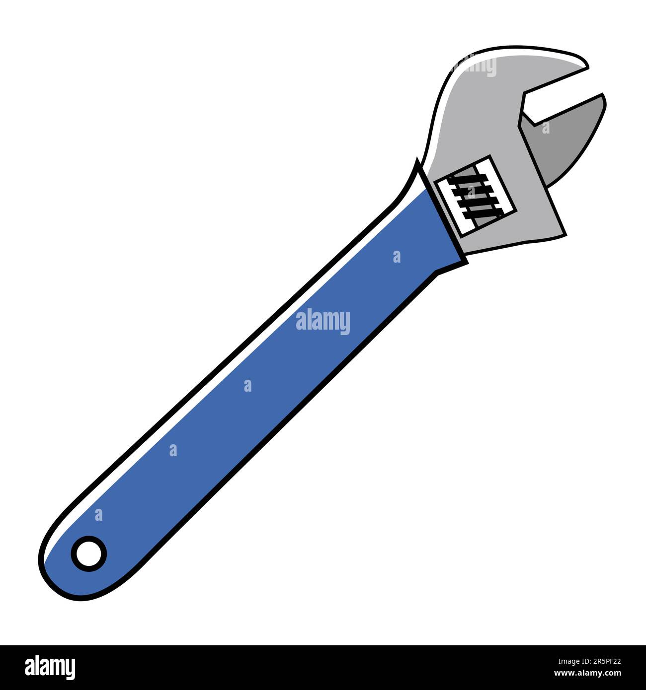 Wrench in hand line Stock Vector Images - Alamy