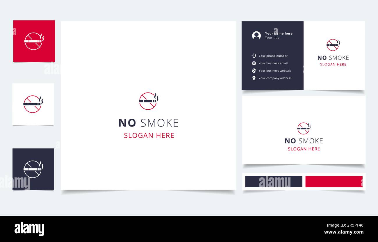 No smoke logo design with editable slogan. Branding book and business ...