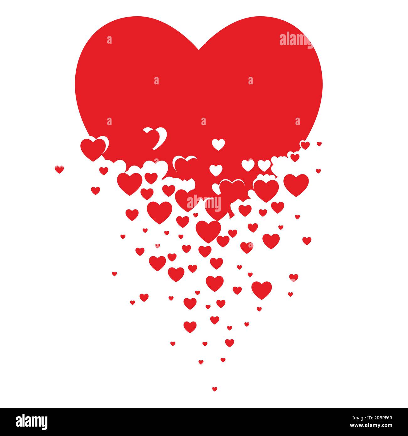 Small hearts forming a larger heart shape Stock Vector Image & Art - Alamy