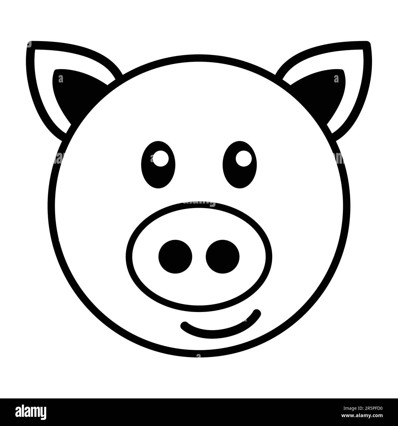 Simple cartoon of a cute pig Stock Vector Image & Art - Alamy