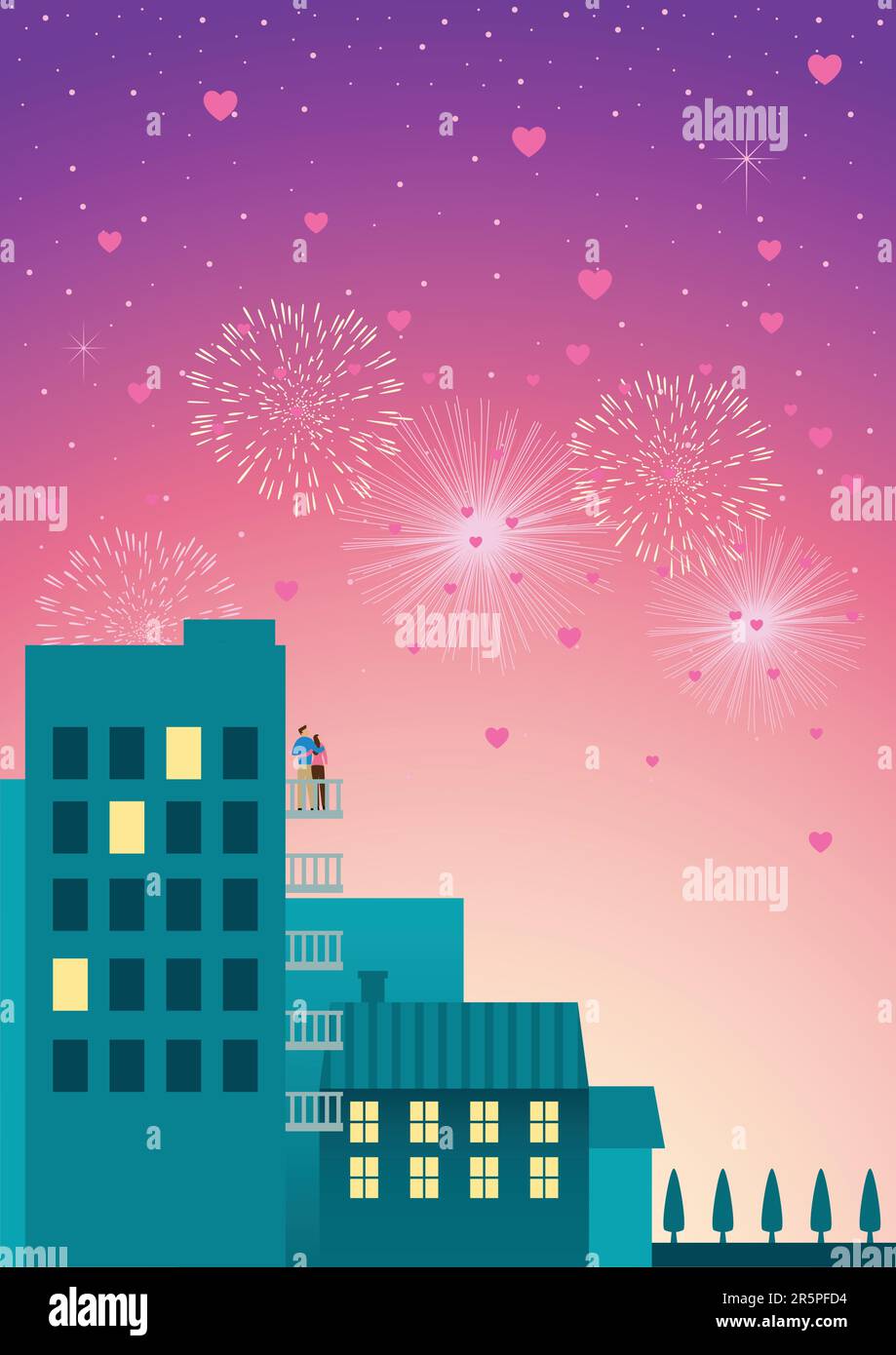 Heart shape on buildings Stock Vector Images - Alamy